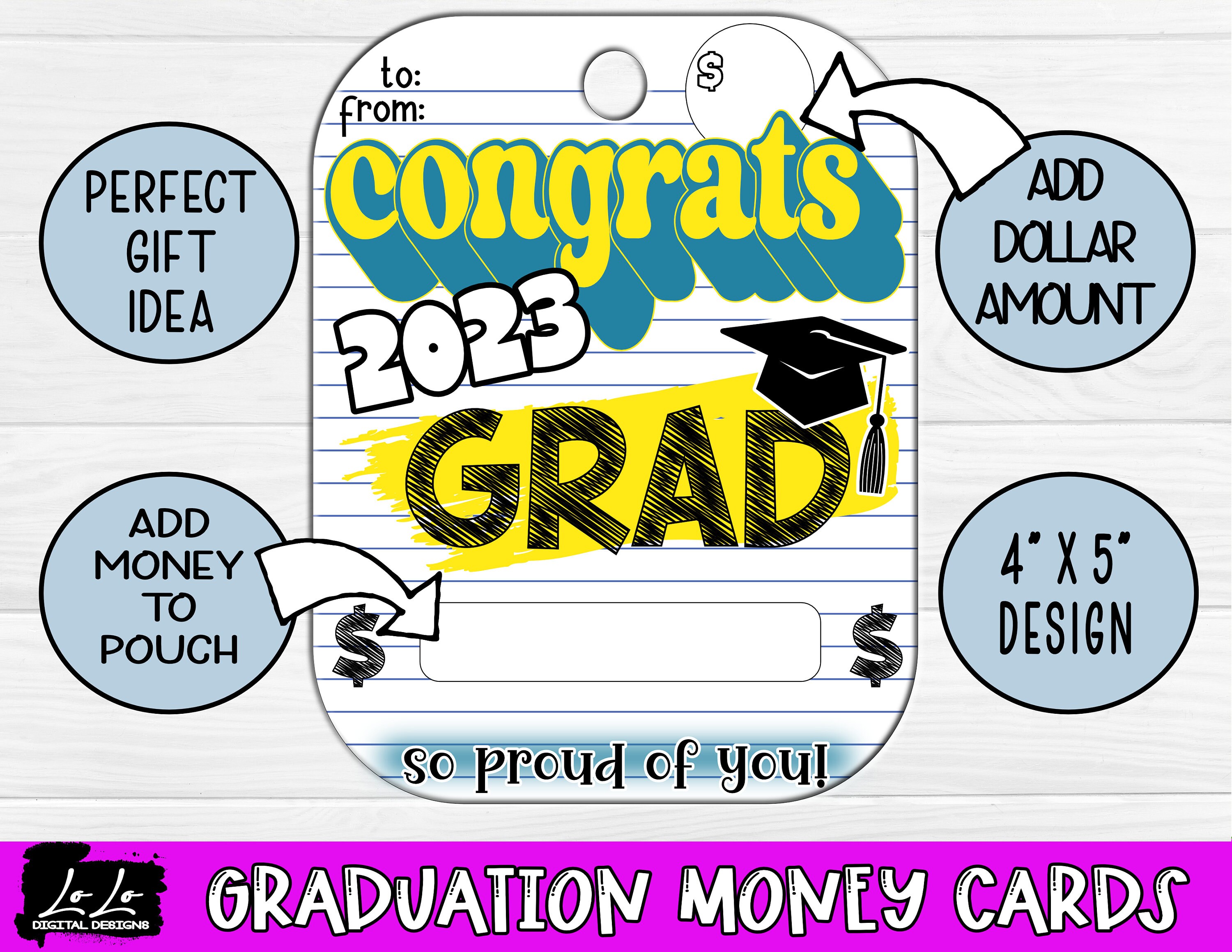 Graduation Money Card Holder Printable Money Card Lip Balm - Etsy