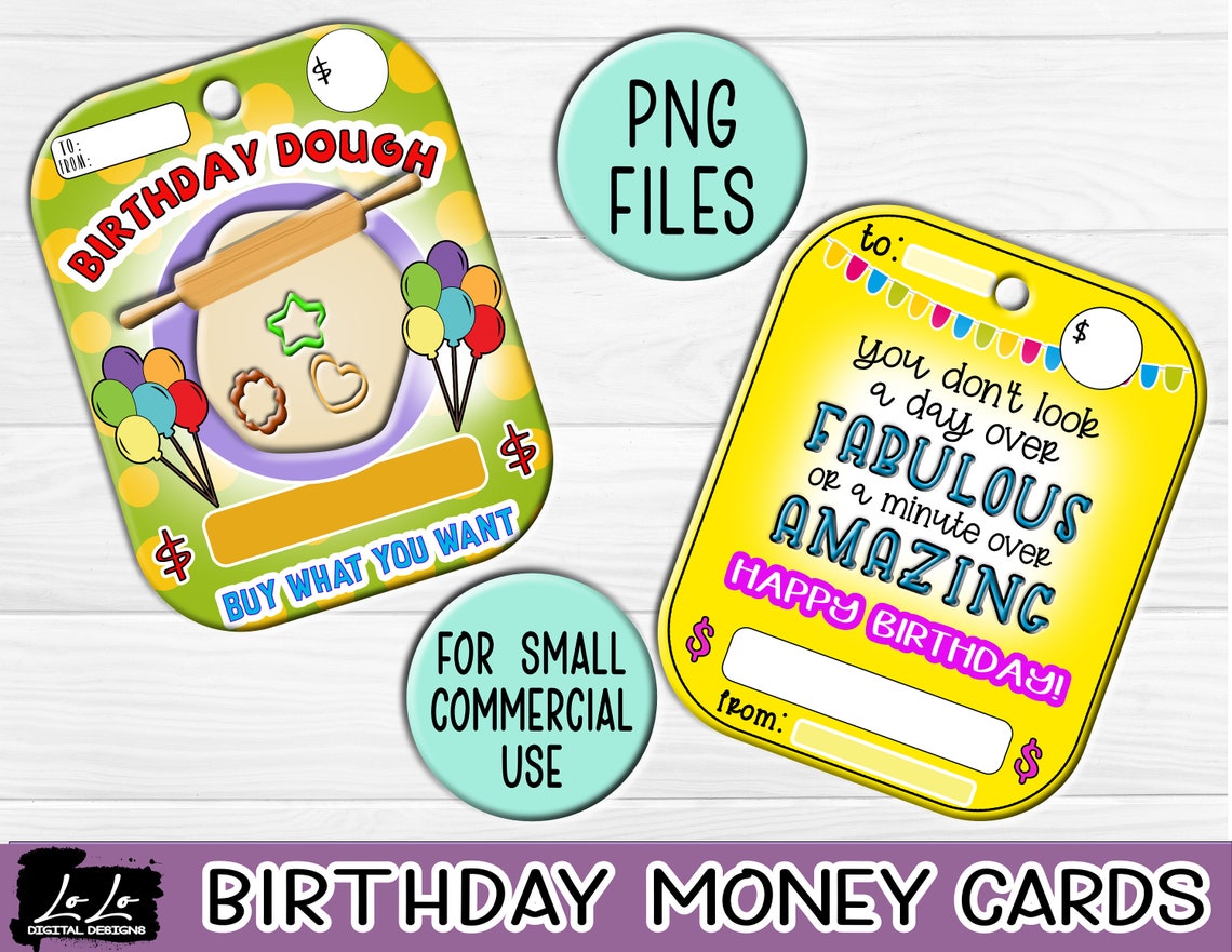 Birthday Money Holder, Printable Money Card, Lip Balm Pouch Money ...