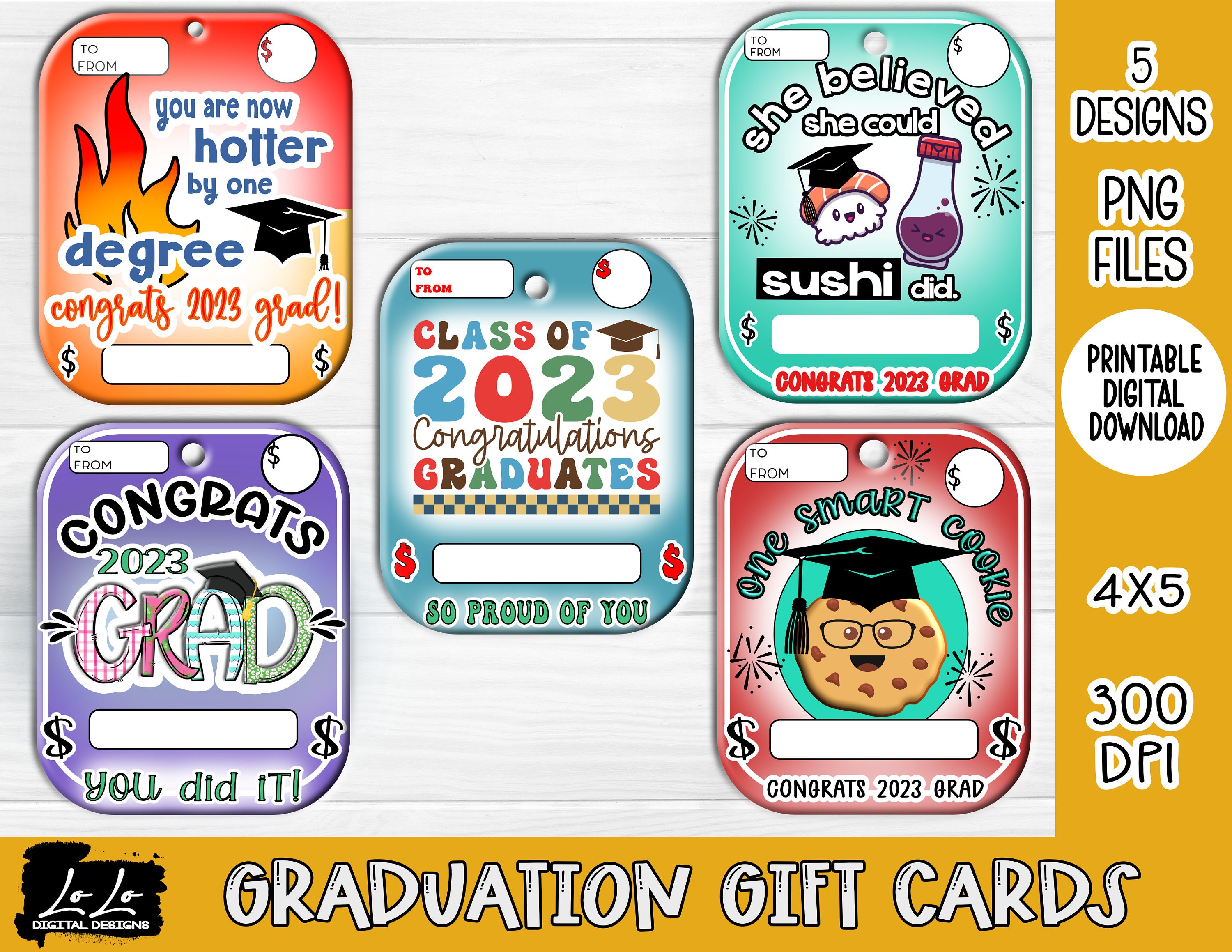 Graduation Money Card Holder, Printable Money Card, Lip Balm Pouch Gift ...
