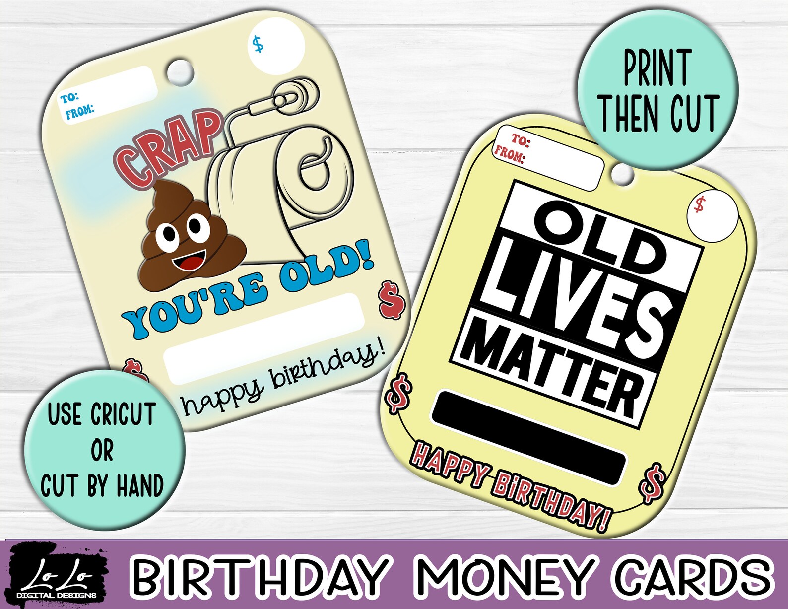 Birthday Money Holder, Printable Money Card, Lip Balm Pouch Money ...
