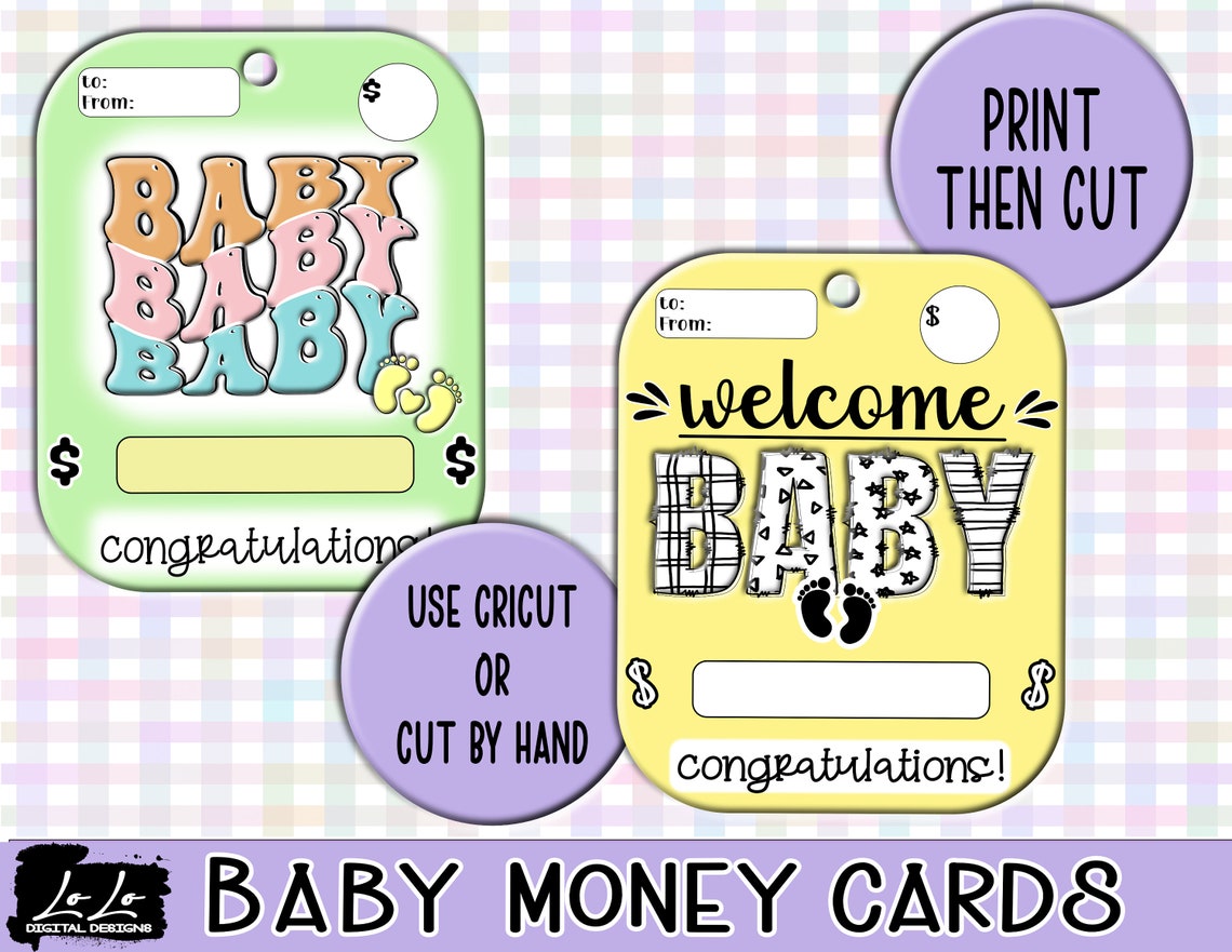 Baby Money Holder, Printable Money Card, Lip Balm Pouch Money Card ...