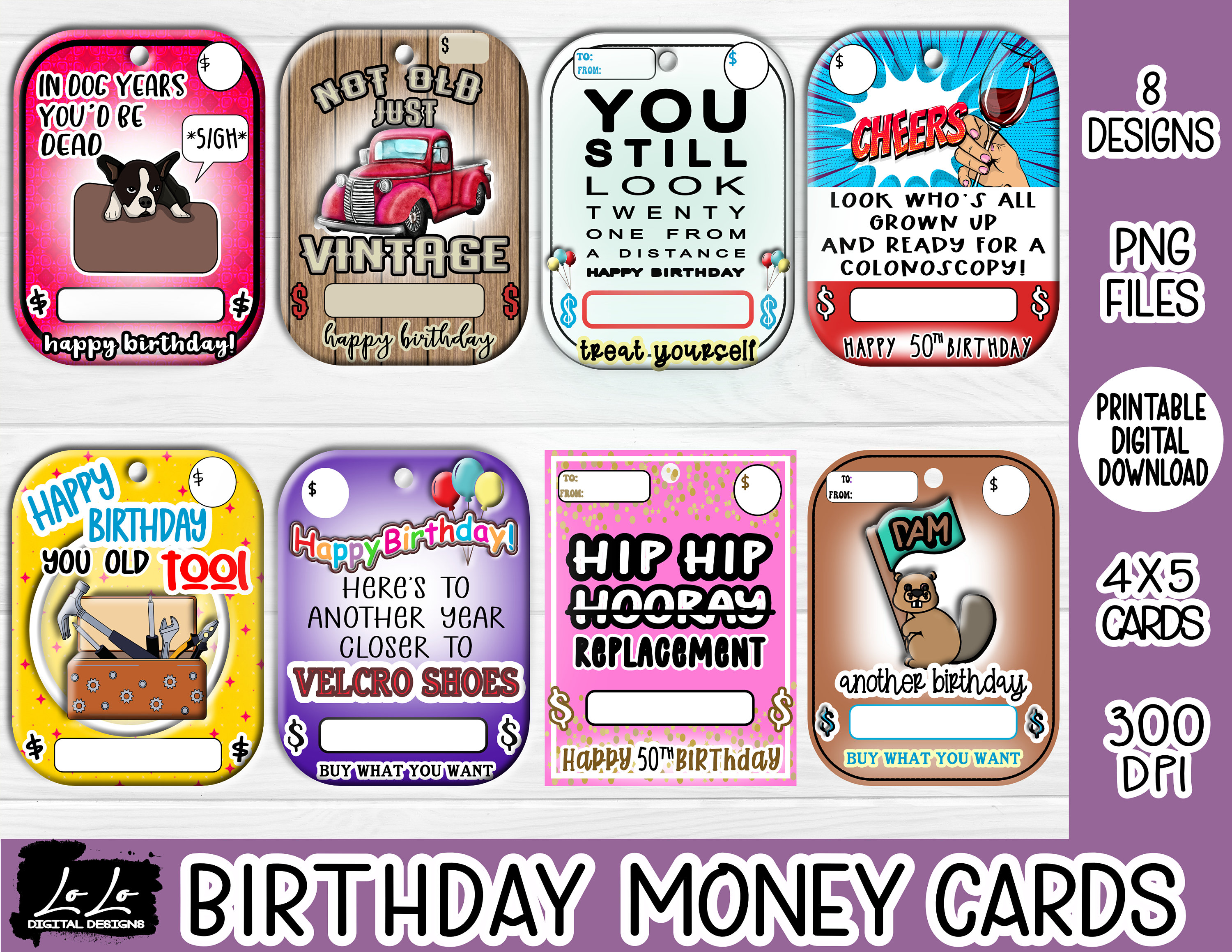 Birthday Money Holder, Printable Money Card, Old Age Money Card, Funny ...