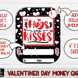 Valentine's Day Money Card, Holiday Money Holder, Printable Money Card ...
