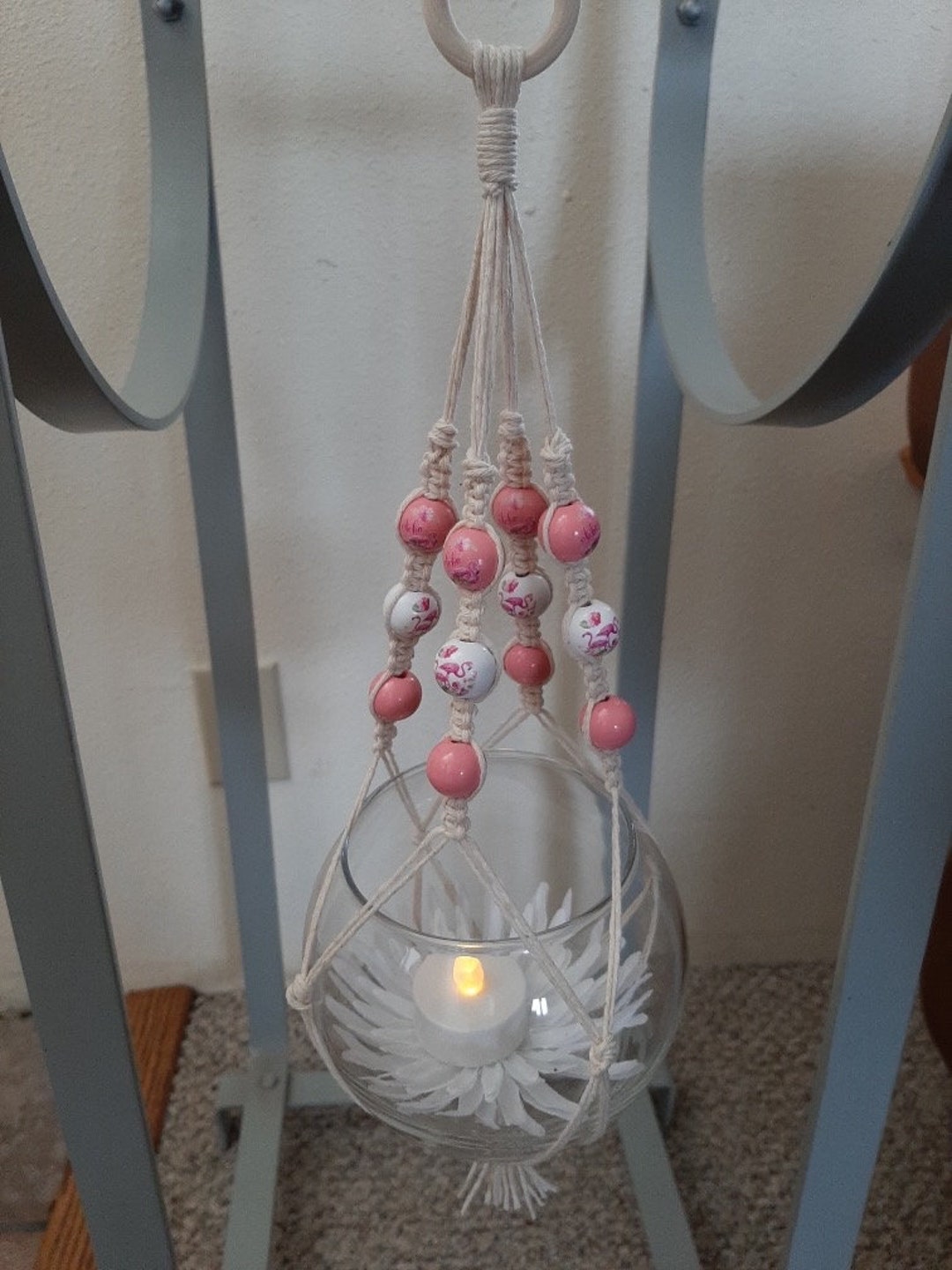 Macrame Candle Holder - Etsy