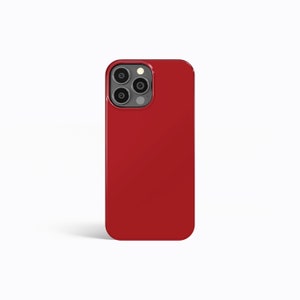 RED MATTE Minimalist Aesthetic Phone Case | iPhone 16/15/14/13/12 Pro ...