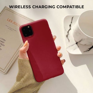 RED MATTE Minimalist Aesthetic Phone Case | iPhone 16/15/14/13/12 Pro ...