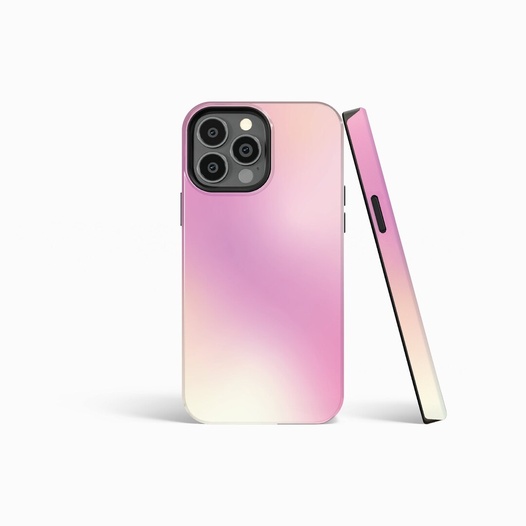 BLUSH PINK AURA Mood Gradient Phone Case | iPhone 16/15/14/13/12 Pro ...