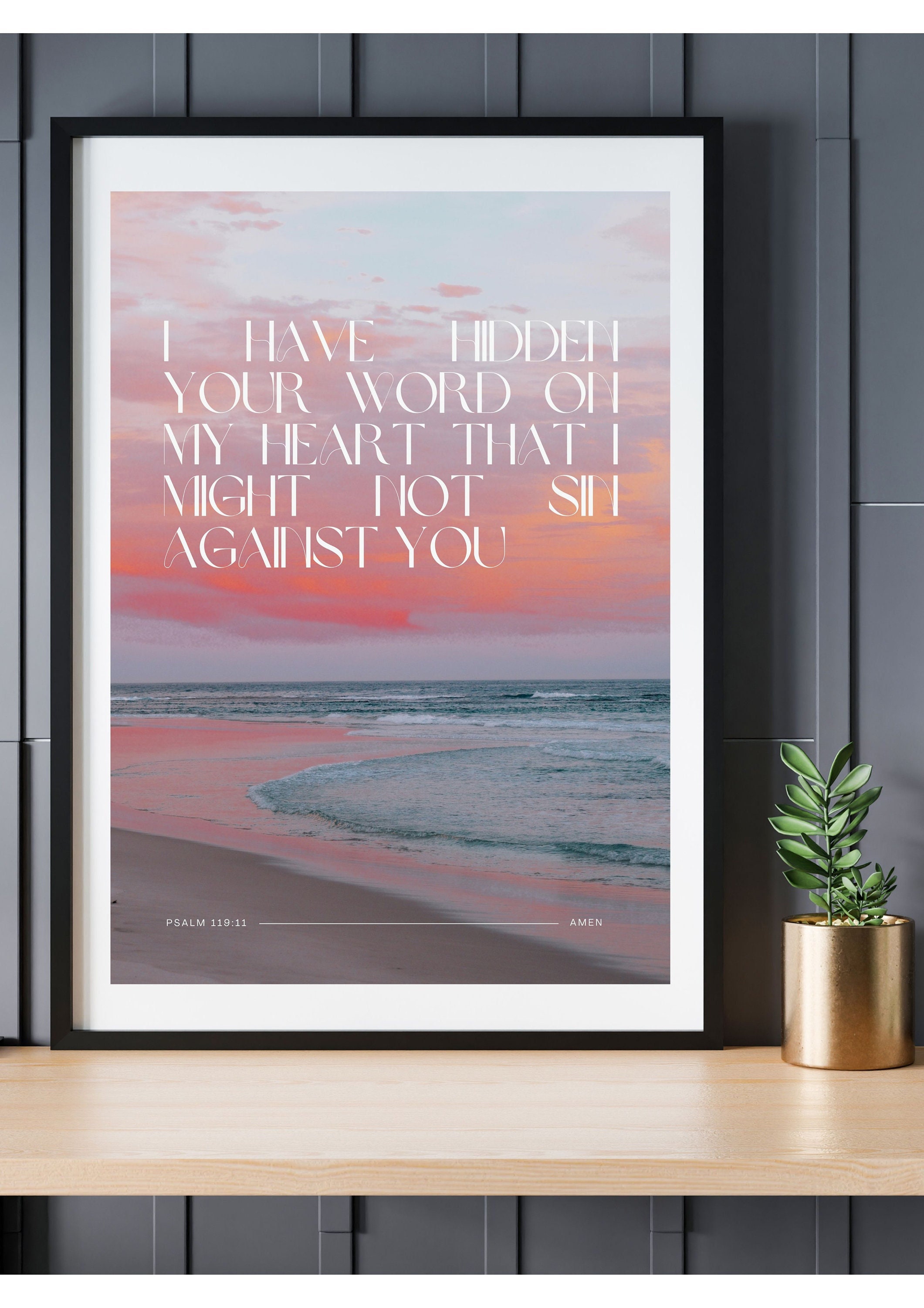 Bible Verse Printable Poster | Psalm 119 Poster | Christian Poster ...