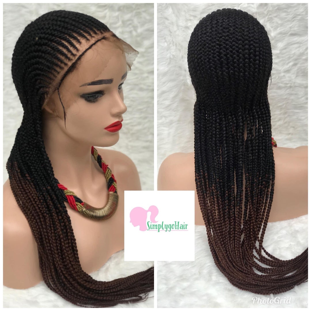 Full Lace Cornrow Wig - Etsy