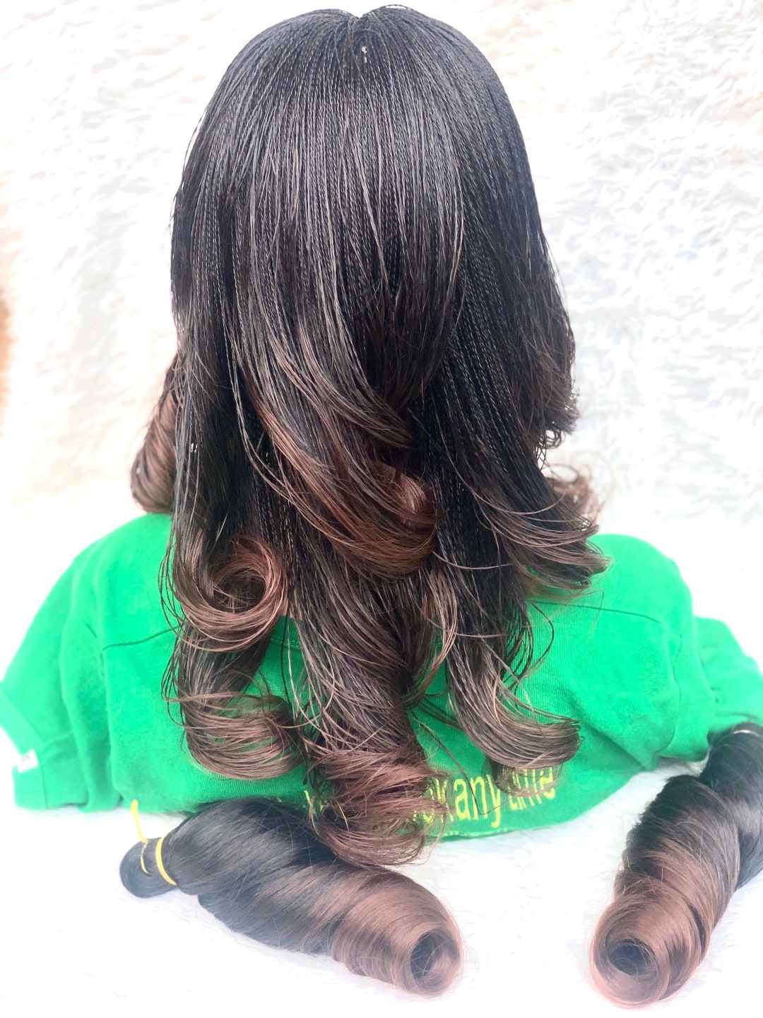 Wig Amelia Micro/ Million Silky Curly Braided Wig - Etsy