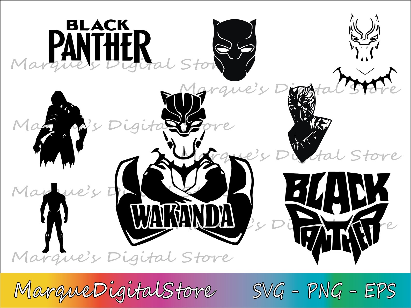 Black Panther Svg Wakanda Forever Svg Marvel Svg Png Pdf Eps Dxf - Etsy ...