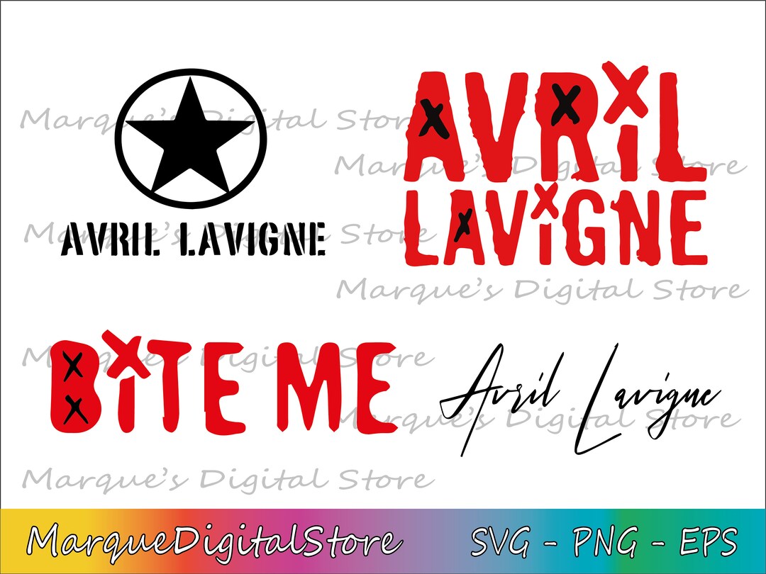 Bite Me Avril Lavigne Svg,digital Download for T-shirt,avril Lavigne ...