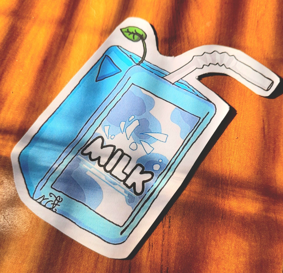 Cute Milk Box Sticker - Etsy