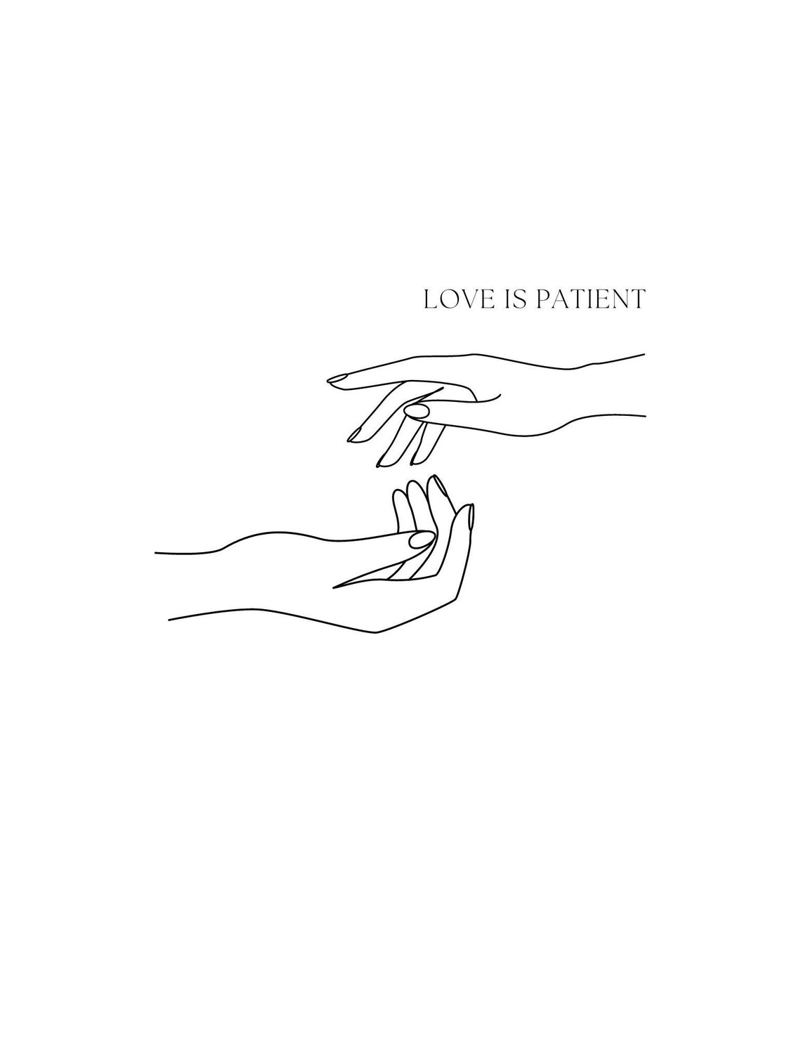 Love is Patient Poster, Love Poster, Bible Verse Poster, Minimalist ...