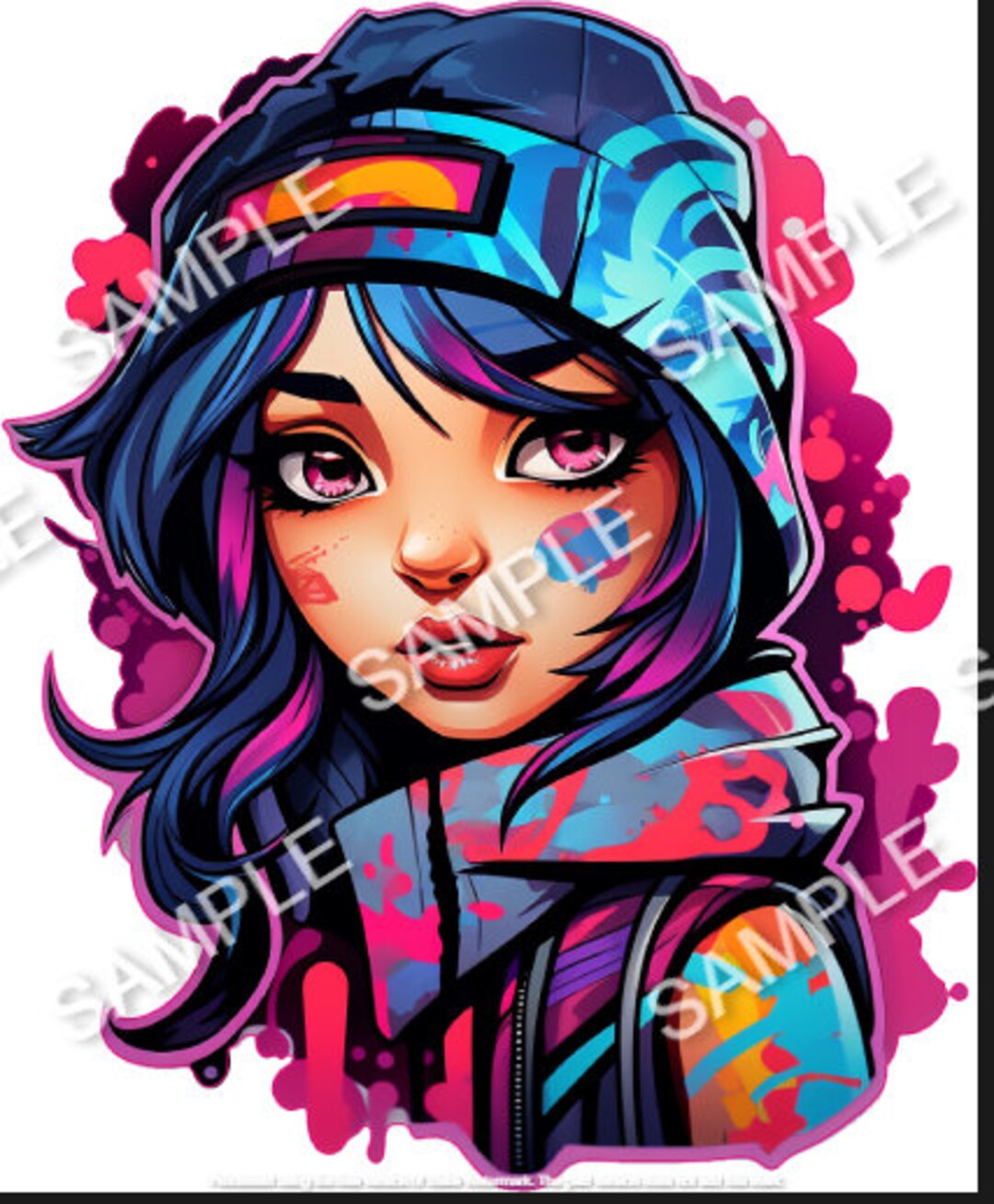 Roland Print and Cut Sticker File - Graffiti Girl 1 - Etsy