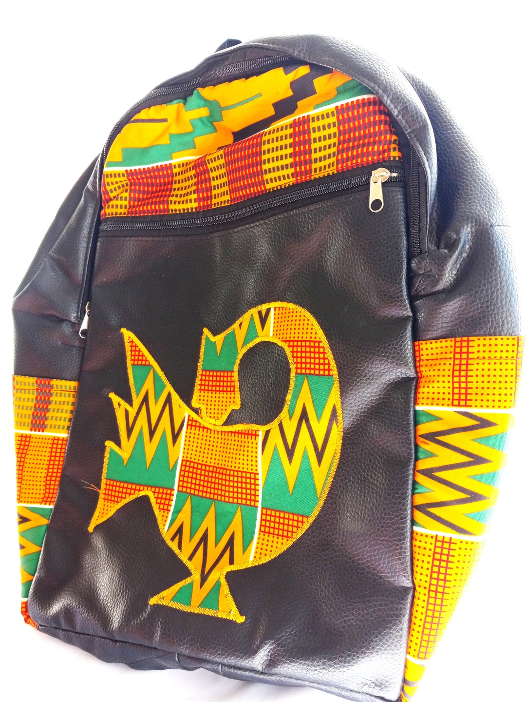 DC1 African Ethnic Tribal Large Leather Backpack for Boys and Girls VZO ...