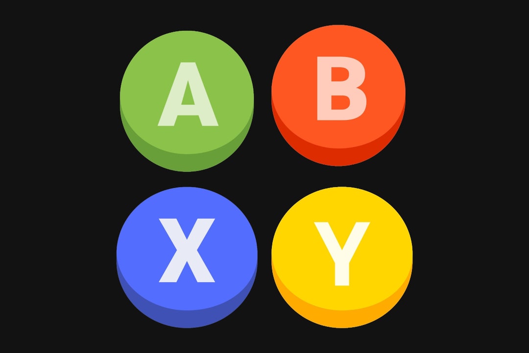 High Resolution Xbox Video Game Controller Buttons SVG Files 4 Vibrant ...