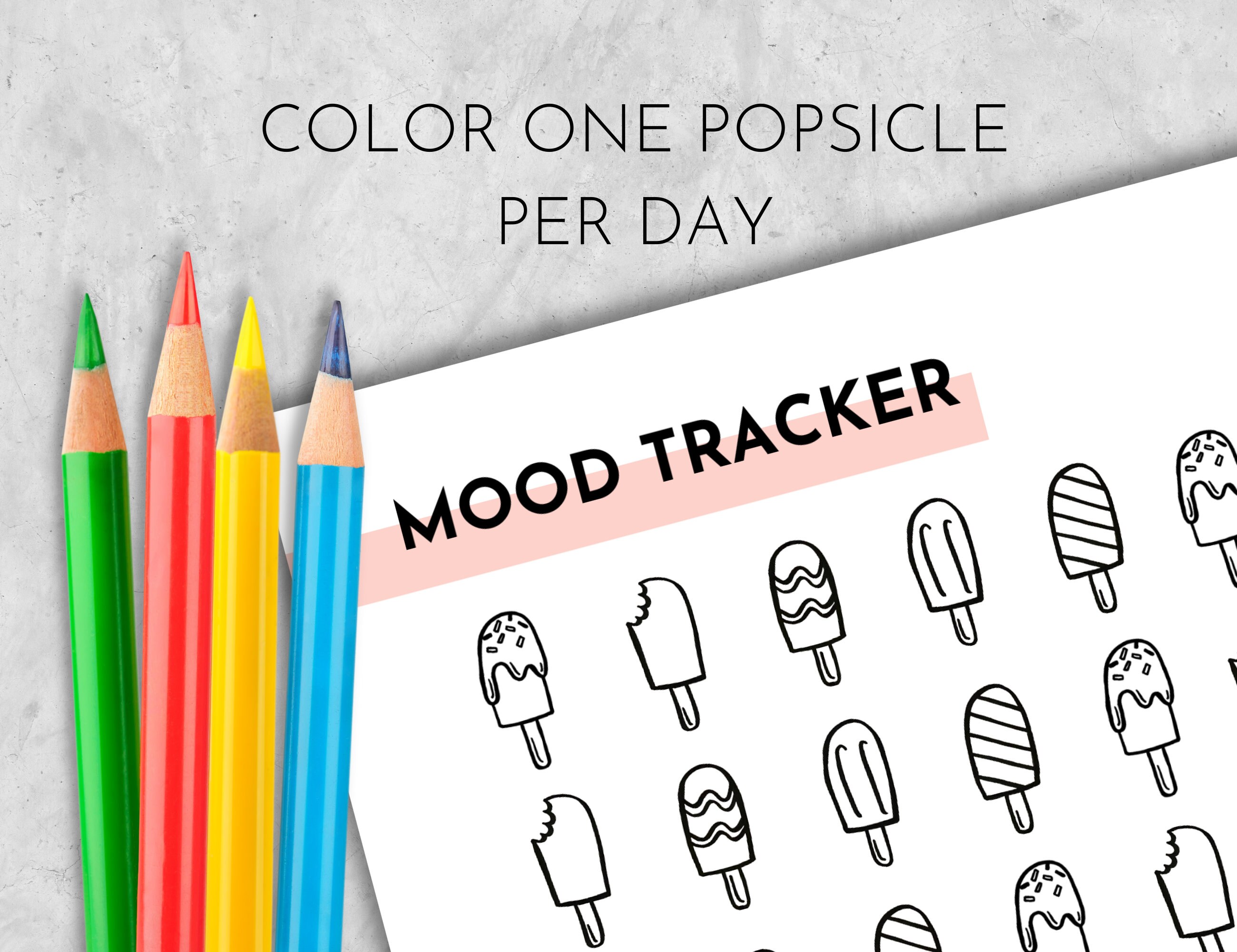 Mood Tracker Printable Monthly Mood Tracker Mood Tracker - Etsy