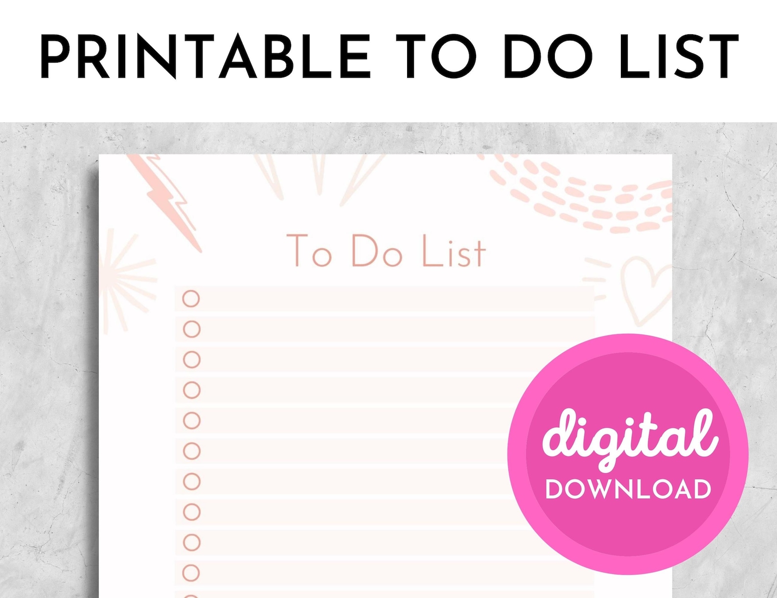 Girl Power to Do List Printable To-do List Digital Download for Girls ...