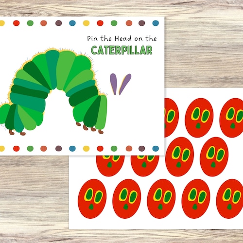 Very Hungry Caterpillar Birthday Party Game Pin the Head on - Etsy