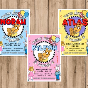 Arthur TV Show - Birthday Invitation - Etsy