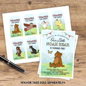 Little Bear - Birthday Invitation - Editable Template - Etsy