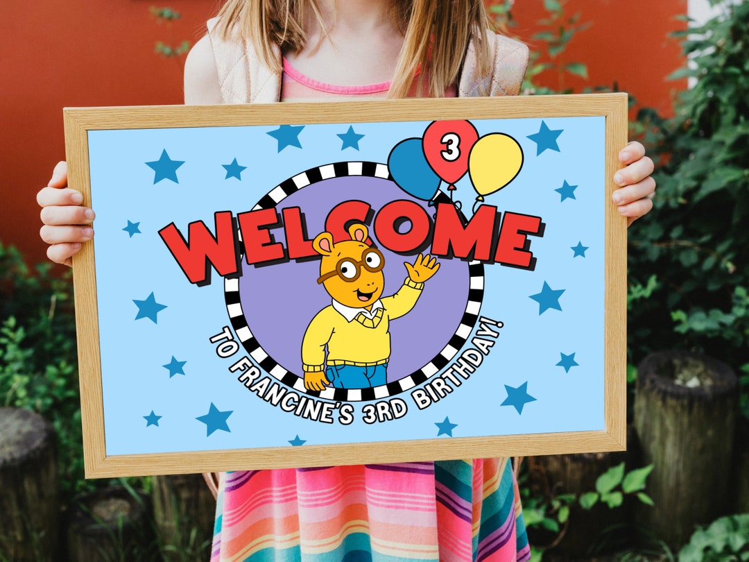 Arthur - Birthday Welcome Sign - TV Show - Poster - Etsy