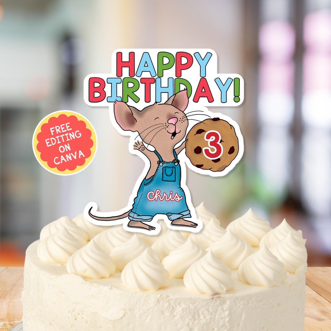 Cookie Mouse Cake Topper - Birthday - Custom - Books - TV Show ...