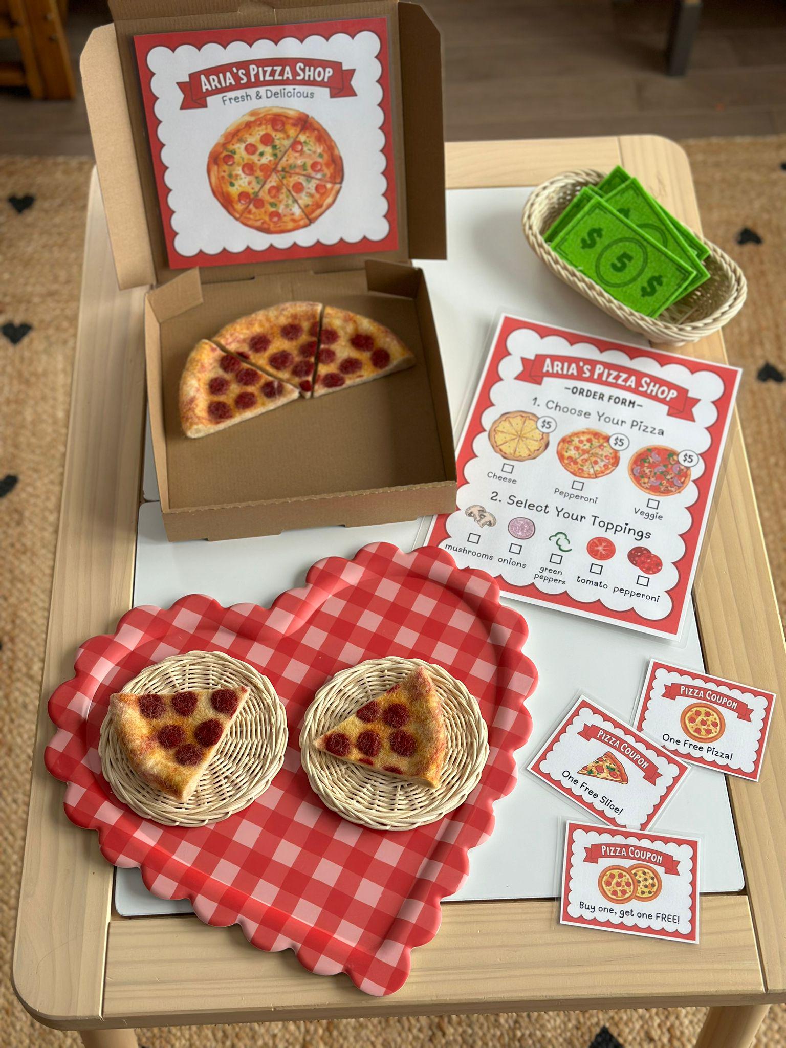 Pizza Shop Pretend Play Printables: Editable Pizzeria Party (digital ...