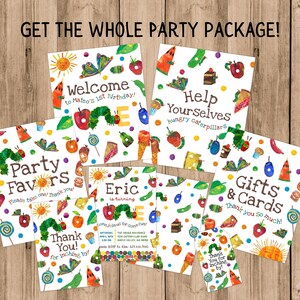 Hungry Caterpillar - Welcome Sign - Buffet Sign - First Birthday - Baby ...