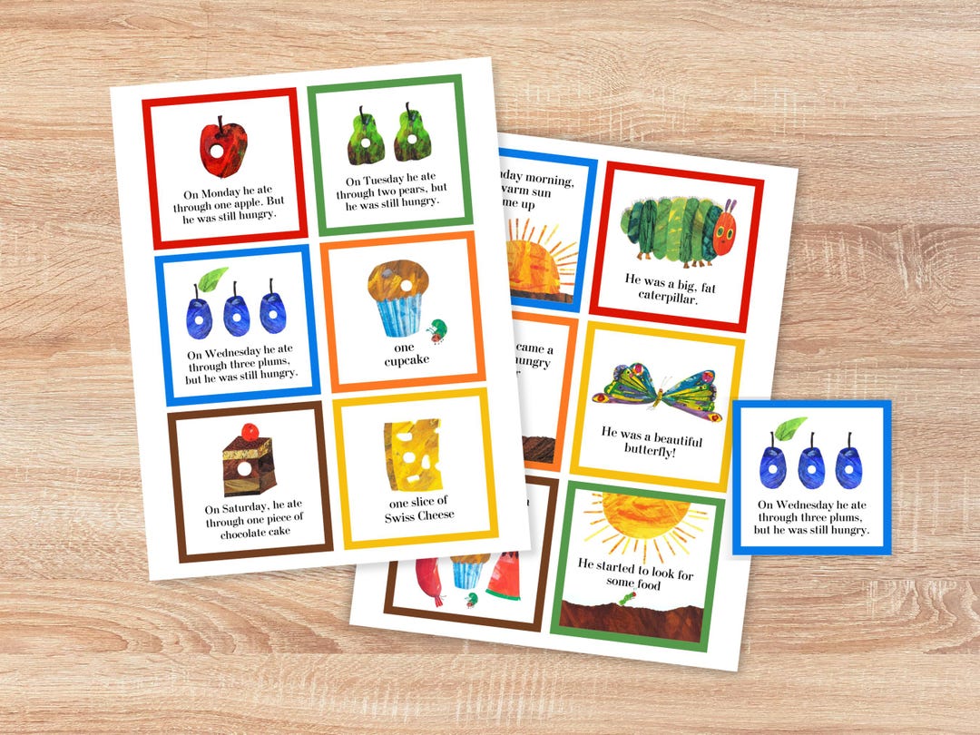 Very Hungry Caterpillar - Food Tags - Food Labels - Birthday Party ...