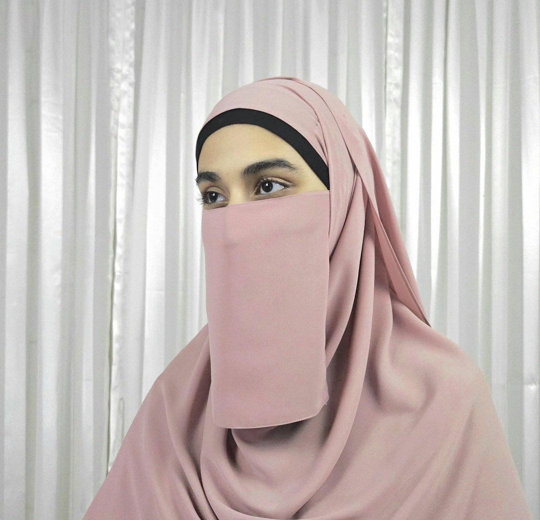 NEW COLORS* Premium Chiffon Half Niqab - Etsy