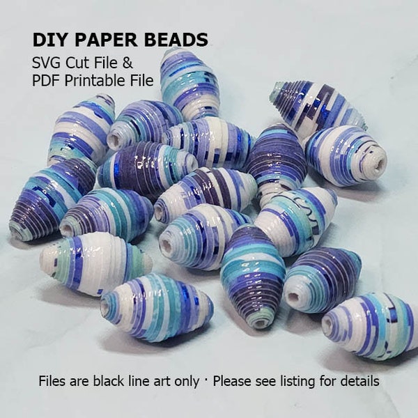 Cricut Paper Bead Template Svg - Etsy