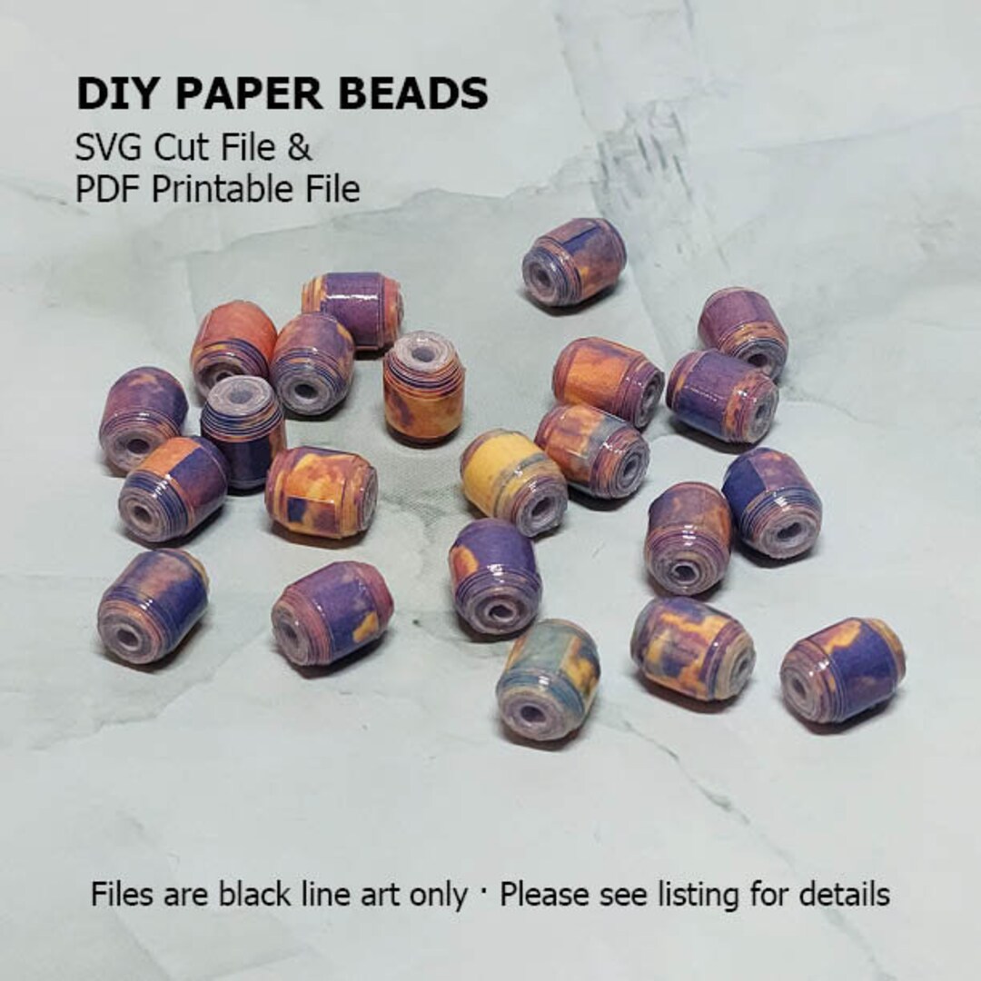 Digital File Handmade Paper Bead DIY Template, 8 Mm X 250 Mm, SVG Cut ...