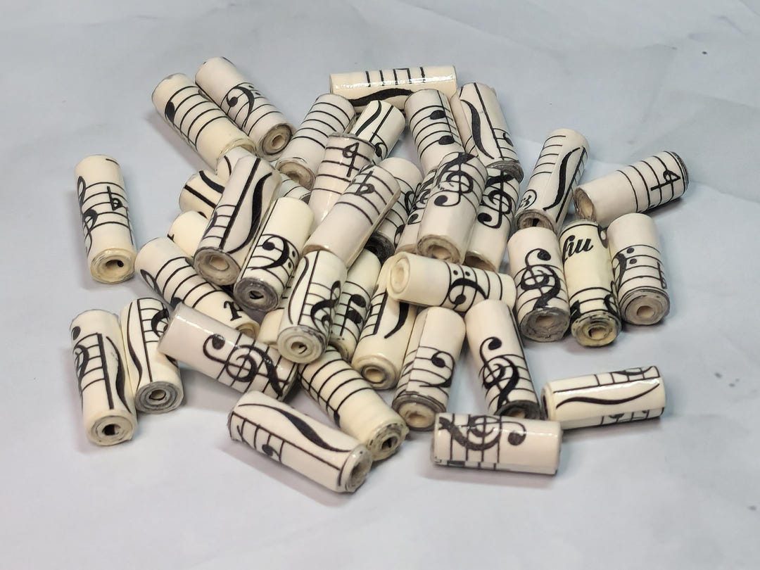 Handmade Paper Beads, Jewelry-making Supplies (39 Beads - 14-18 Mm ...