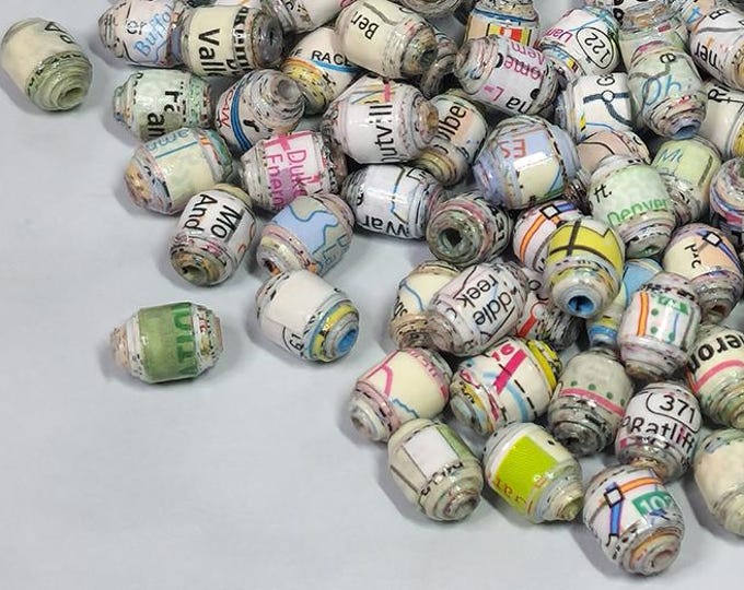 Handmade Paper Beads, Jewelry-making Supplies (110 Beads - 9 Mm, 1.98 ...