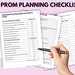 Printable Prom Planning Checklists: High School Event Planner (PDF) - Etsy