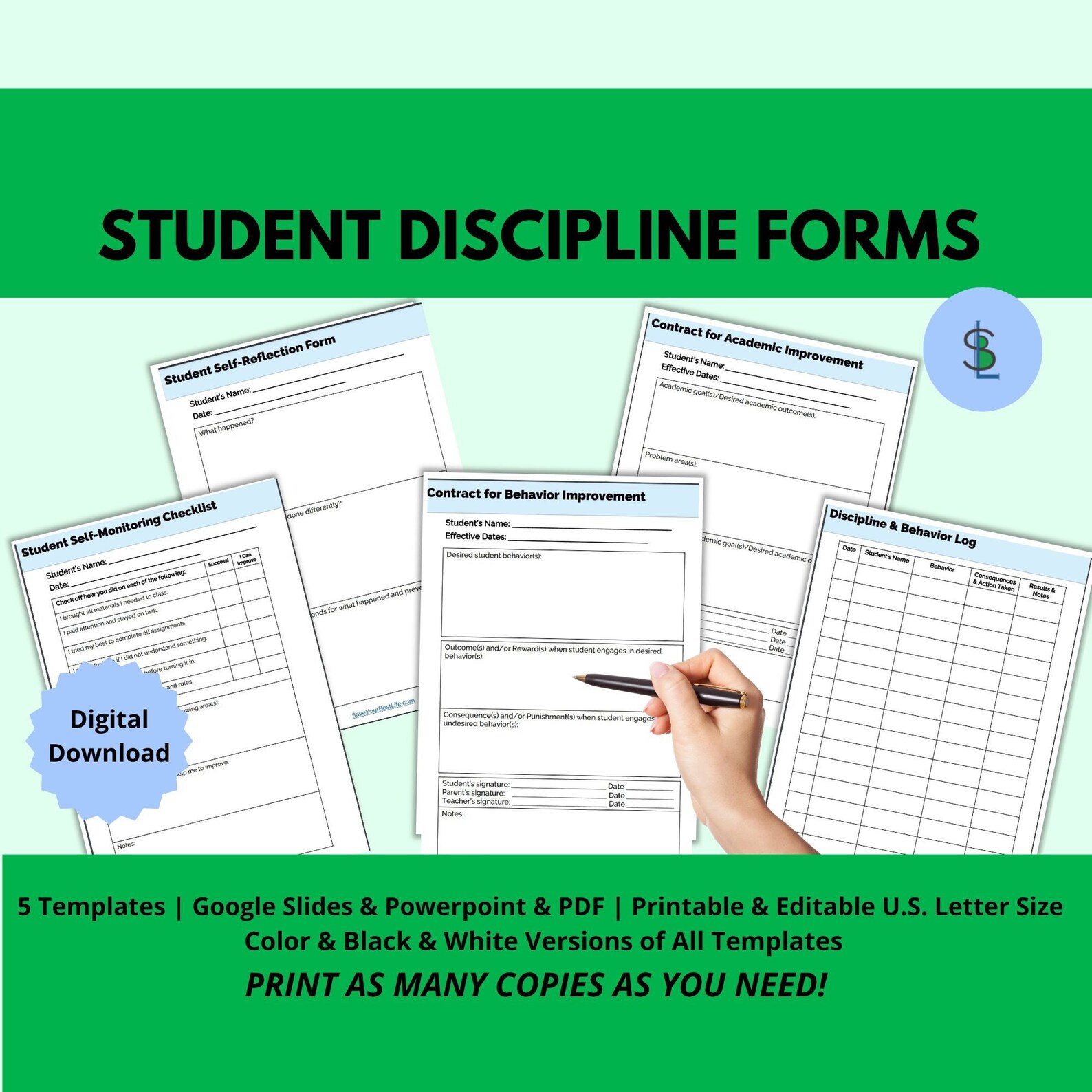 Student Discipline Report Forms