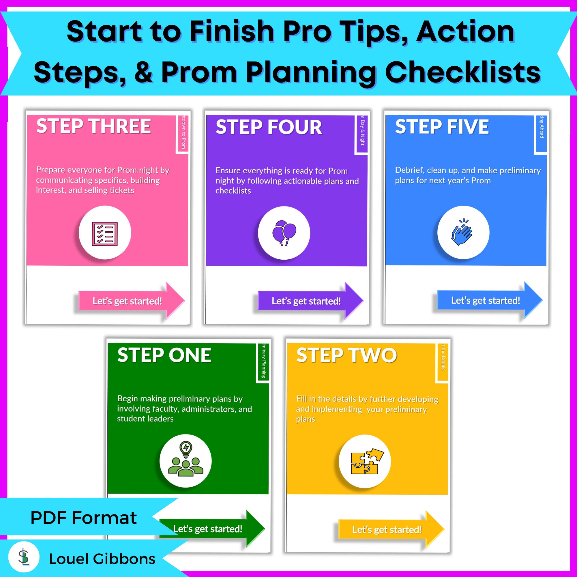 Prom Planning Checklists: Teacher's Guide & Sponsor Tips (PDF) - Etsy