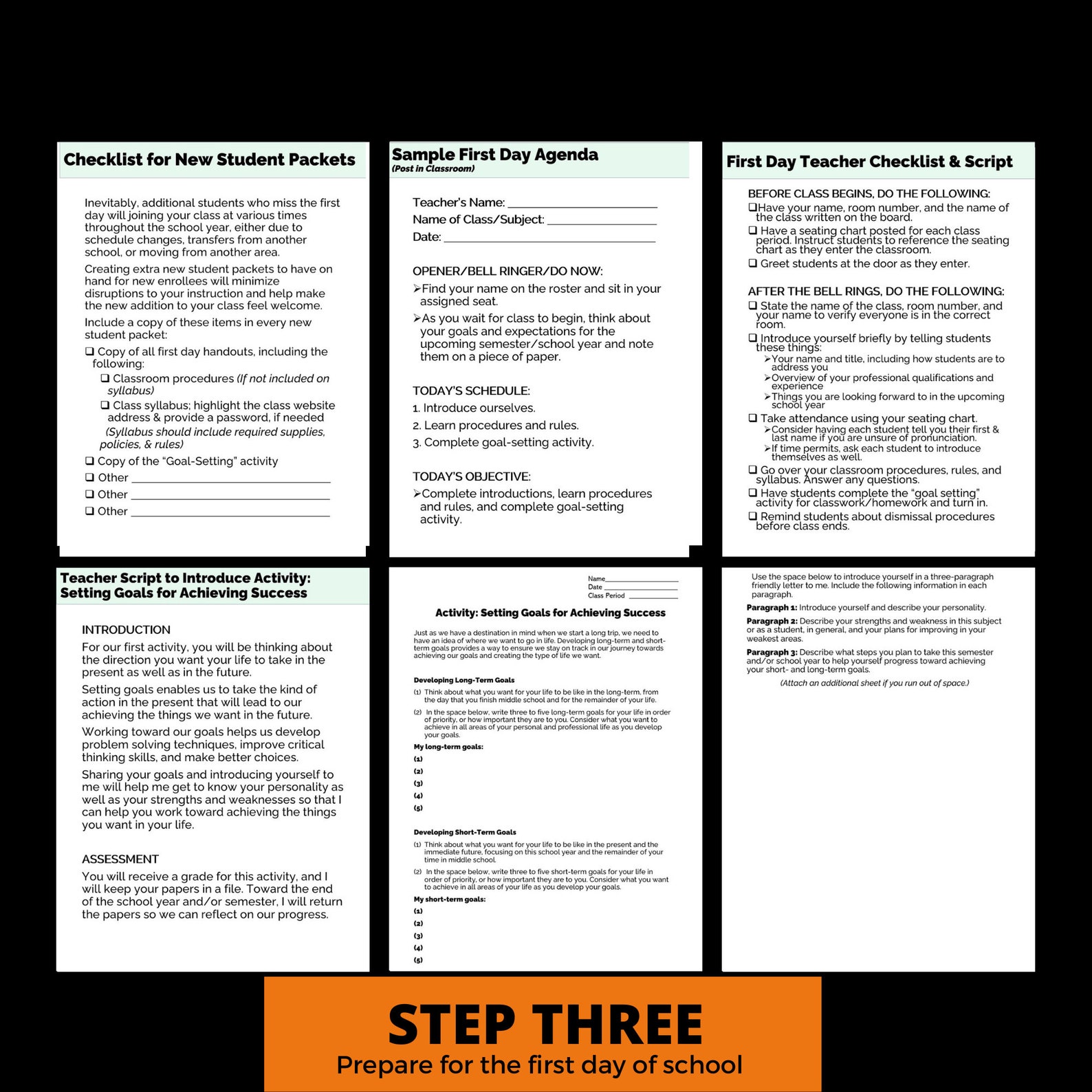 Middle School Teacher's Guide to Classroom Management Plan, Printable ...
