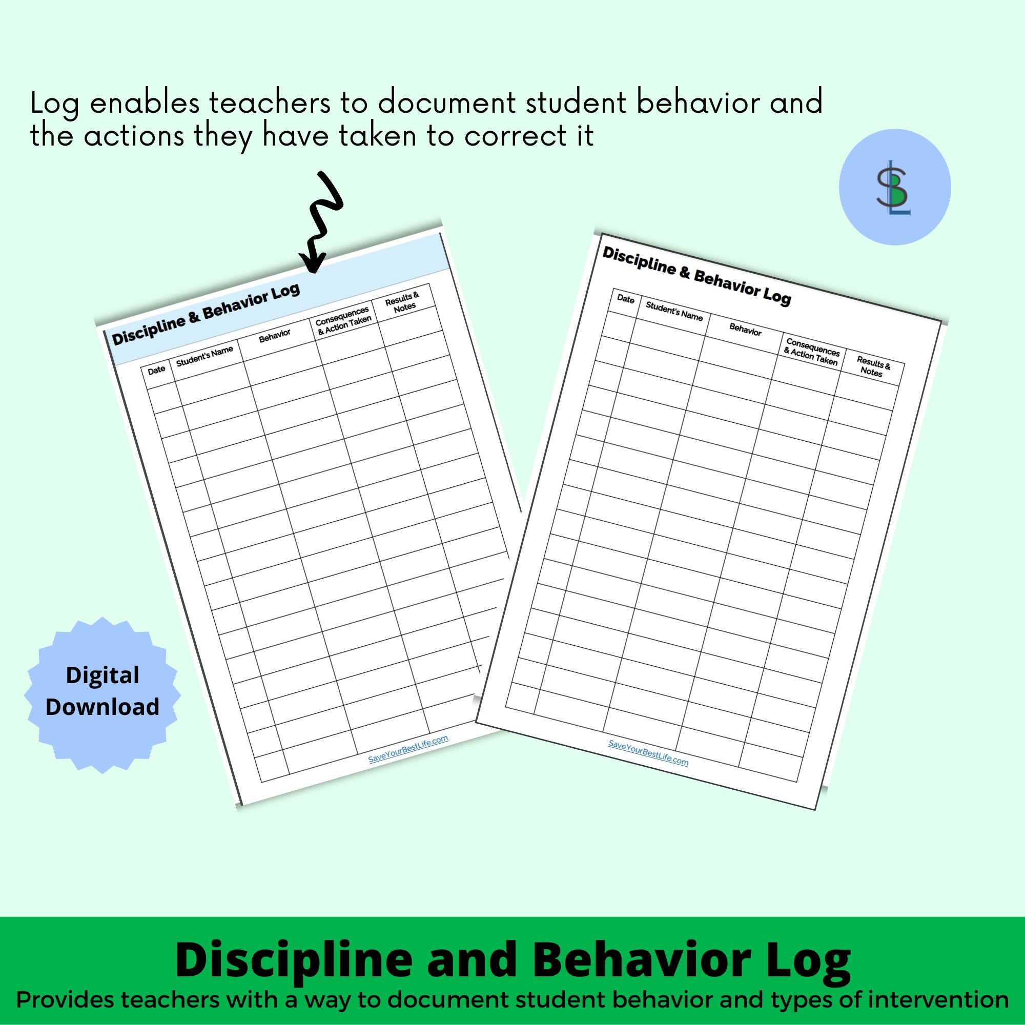 Student Discipline Forms, Student Behavior Tracker & Classroom ...