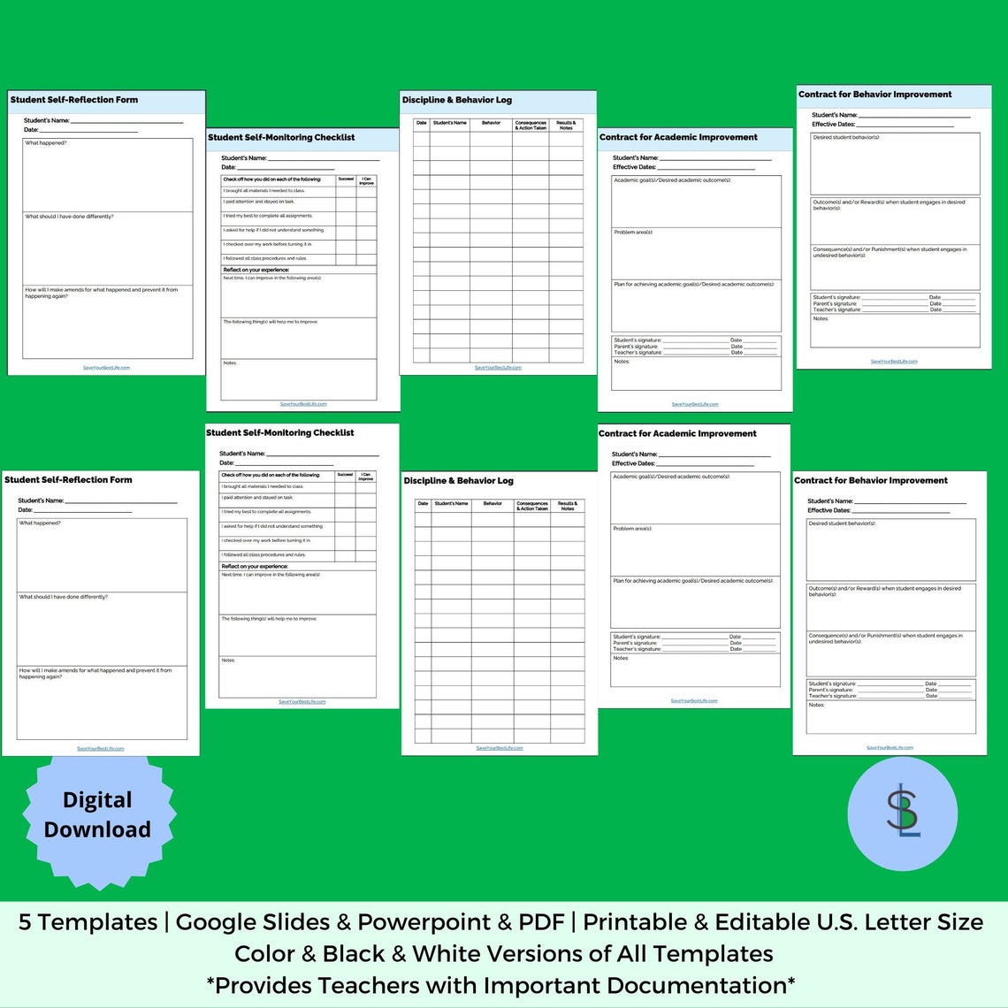 Student Discipline Forms, Student Behavior Tracker & Classroom ...