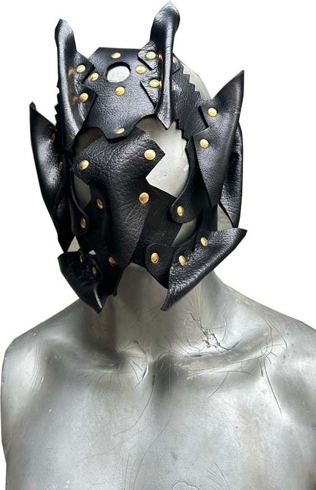 Medieval Leather Viking LARP Helmet Armor, Black Roman Helmet ...