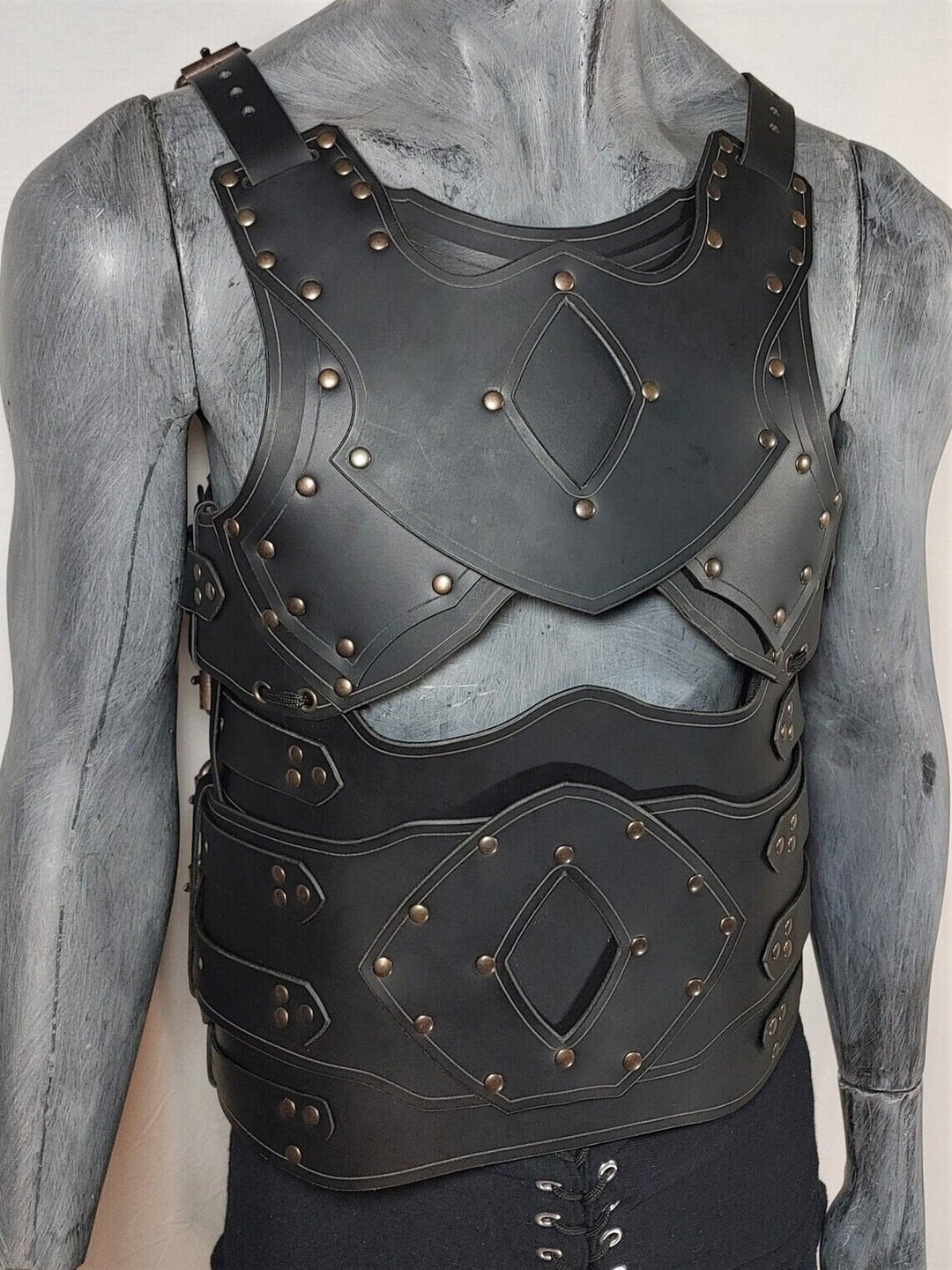 War Leather Vest Leather Breastplate Armor for LARP and - Etsy