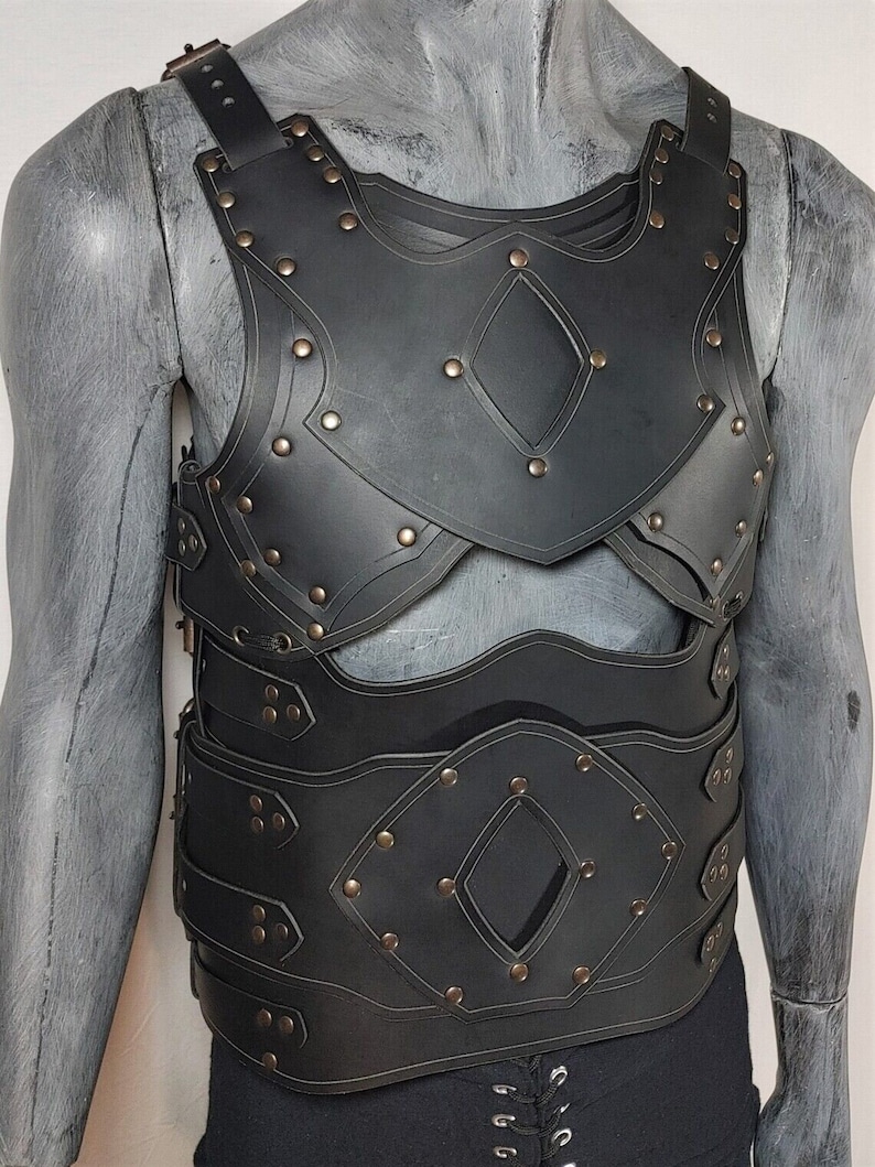 War Leather Vest Leather Breastplate Armor for LARP and - Etsy