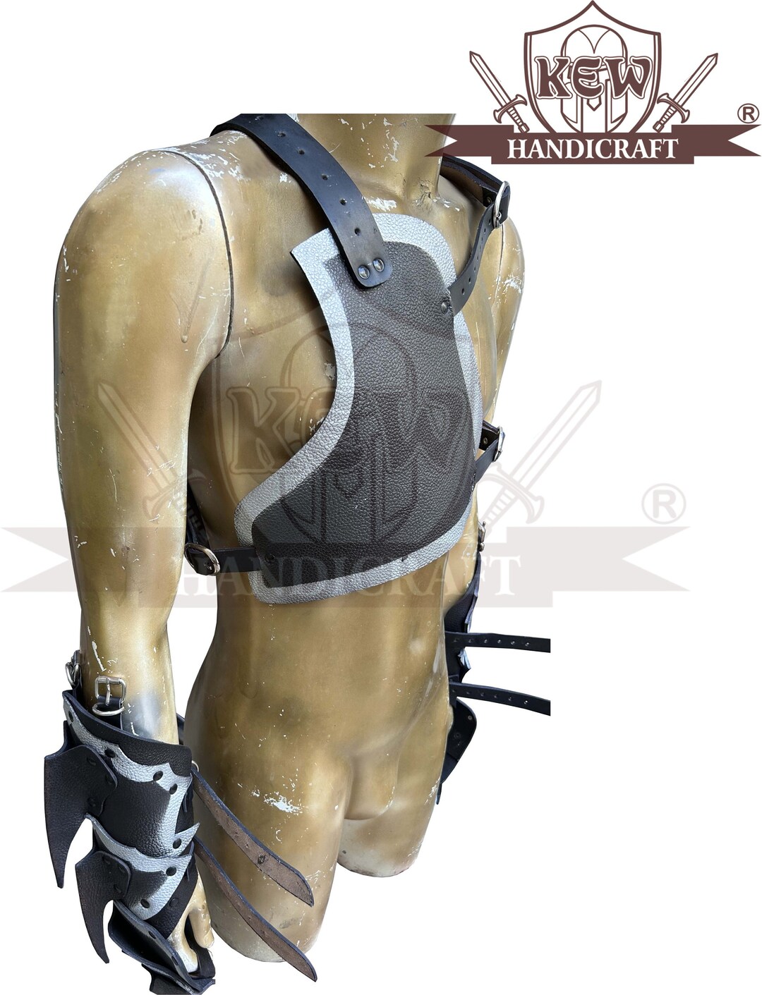 Medieval Leather Roman Viking Armor Spiked Barbarian Full Arm Set-a ...