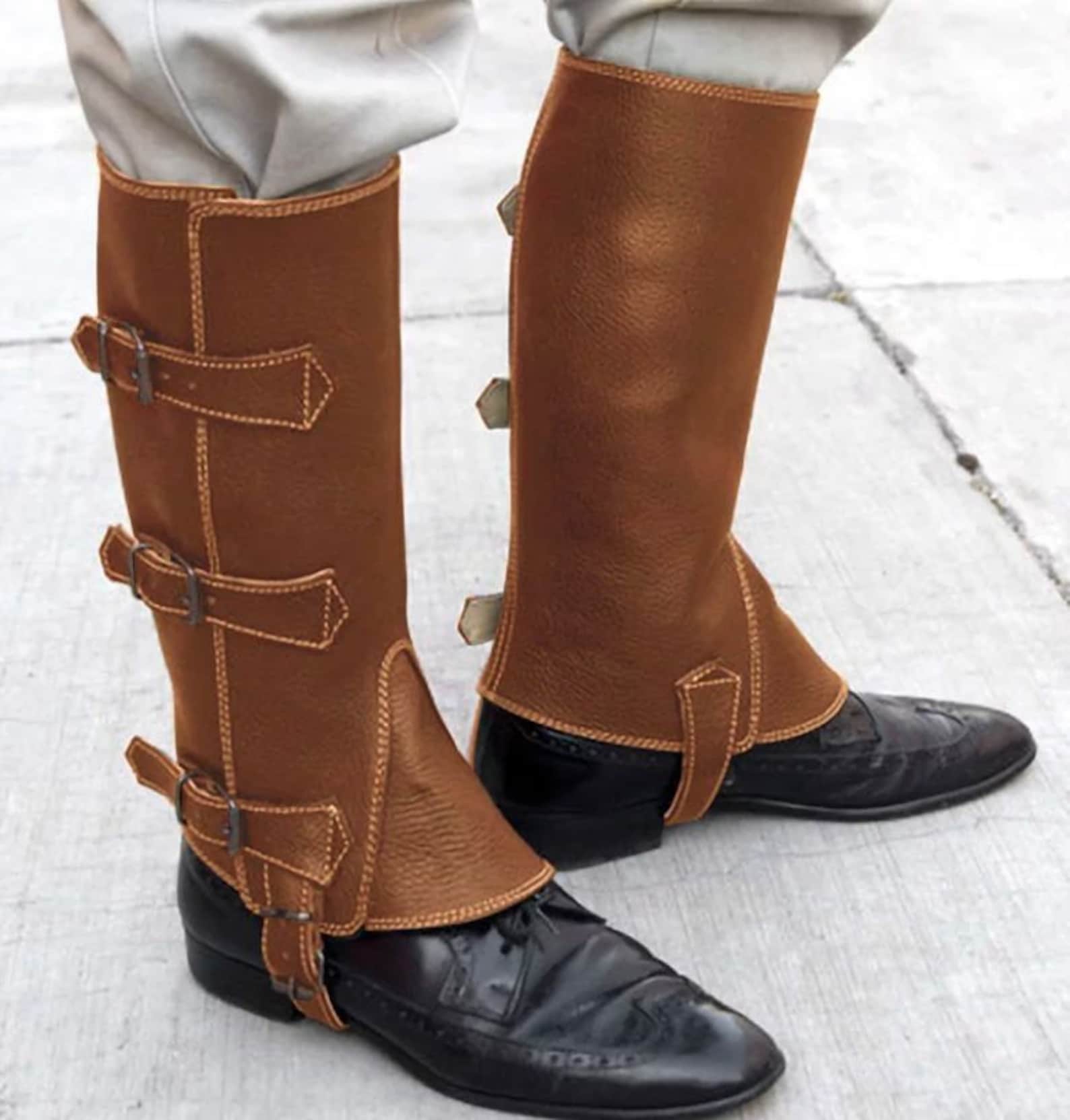 Medieval Armor Half Chaps Leather Gaiter Viking Scout Unisex - Etsy