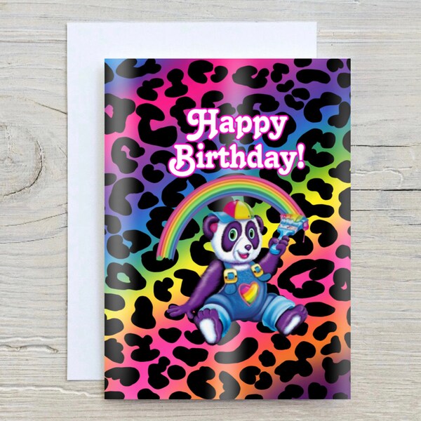 Lisa Frank Birthday Card - Etsy