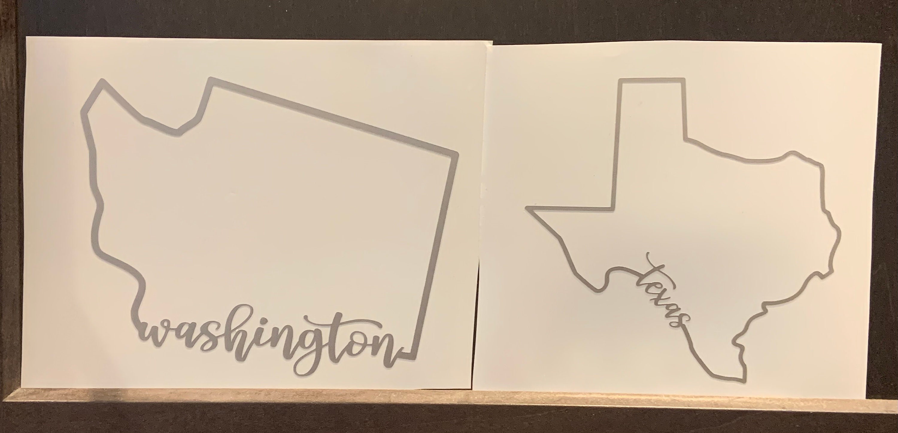 50 States Outline, 50 States Cursive Outline, United States of America ...