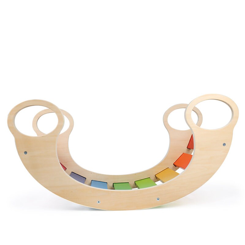 6 Ways to Play Wooden Rainbow Rocker for Toddler Memorable First ...